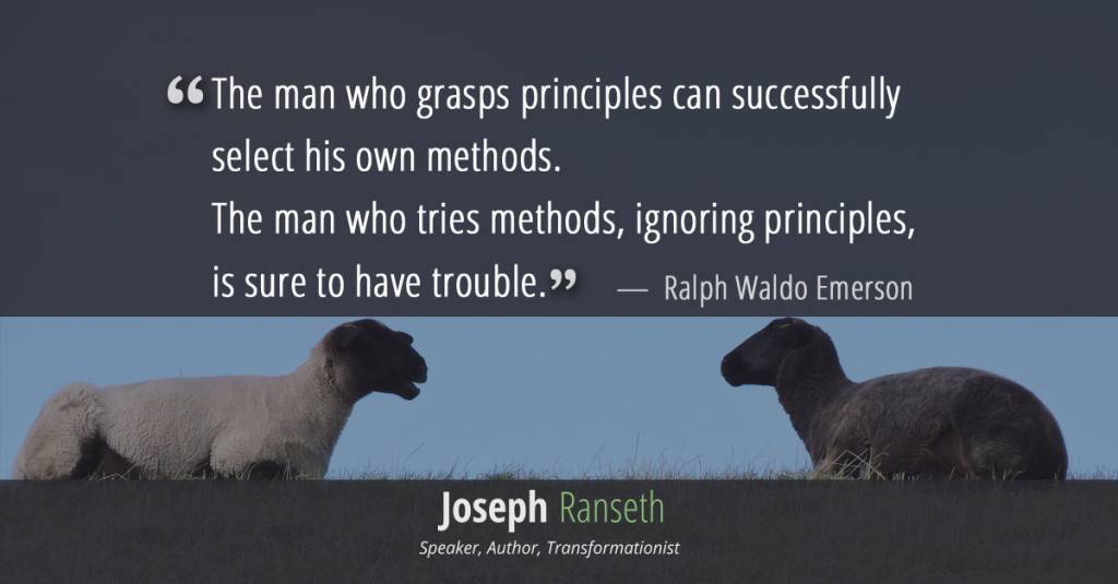As to methods there may be a million and then some, but principles are ...